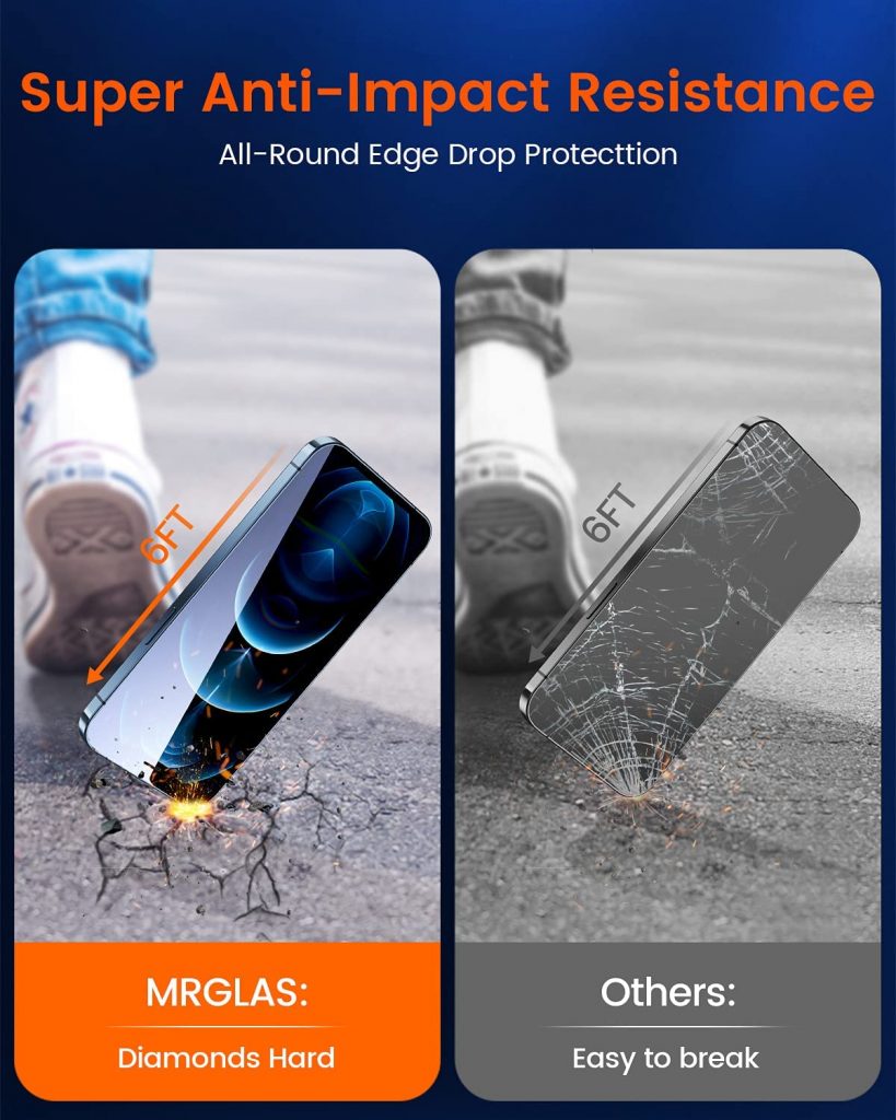 [2+2 Pack] iPhone 12 Pro Max Screen Protector Dimond Hard Tempered ...