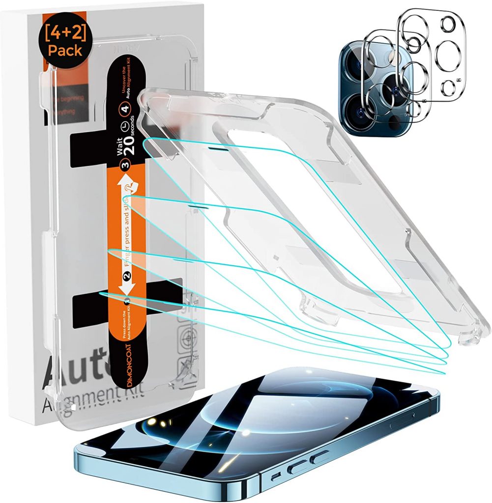 iPhone 12 Pro Max Screen Protector Dimond Hard Tempered Glass Film[10X ...